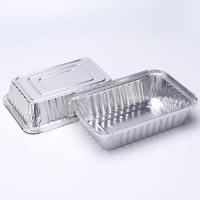 China Thickened Rectangular Aluminum Foil Pan Container 12mic 30cm for Takeout Baking Disposable for sale