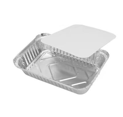 China Einweg-Lunchbox aus Silber-Aluminiumfolie für bequeme und sichere Lebensmittelverpackungen zu verkaufen