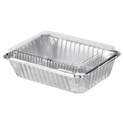 China Einweg-Lunchbox aus Silber-Aluminiumfolie für bequeme und sichere Lebensmittelverpackungen zu verkaufen