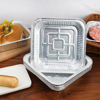 China Einweg-Lunchbox aus Silber-Aluminiumfolie für bequeme und sichere Lebensmittelverpackungen zu verkaufen