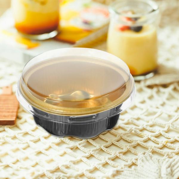 Quality Metal Baking Molds 100pcs Mini Cake Pans With Lids Aluminum Foil Ramekin Mold for sale