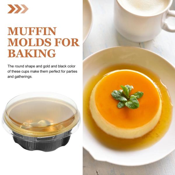 Quality Metal Baking Molds 100pcs Mini Cake Pans With Lids Aluminum Foil Ramekin Mold for sale