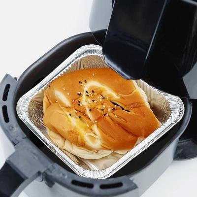 China Aanbevolen op maat 10 stuks aluminium folie bak vierkante lunchdoos keukenbenodigdheden Te koop
