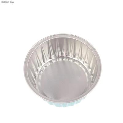 China Small Reusable Round Aluminum Foil Tin Cup Pudding Cake Mold for Baking Pastry Tools for sale