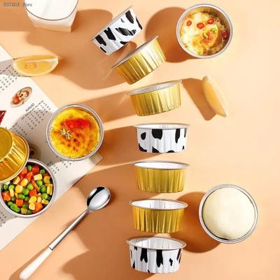 China Small Reusable Round Aluminum Foil Tin Cup Pudding Cake Mold for Baking Pastry Tools for sale