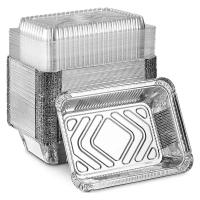 China Customizable Rectangular Aluminum Foil Food Container 100-5118ml Disposable Microwave Safe for sale