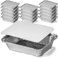 China Customizable Rectangular Aluminum Foil Food Container 100-5118ml Disposable Microwave Safe for sale