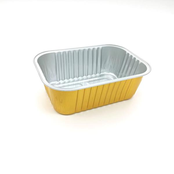 Quality Sealed Foil Lids and PET Lids 320ml Aluminum Foil Box for Takeaway Food Container for sale
