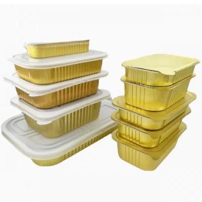 China Versiegelte Foliendeckel und PET-Deckel 320 ml Aluminiumfolie Box für Takeaway-Lebensmittelbehälter zu verkaufen