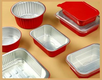 China PP Disposable Food Packaging Box for Chocolate Tin Foil Container Microwave Safe for sale