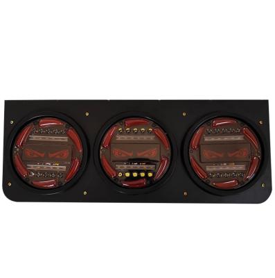China Truck LED five-inch trailer high brightness waterproof triple brake burst flash steering rear combination rear tail light for sale