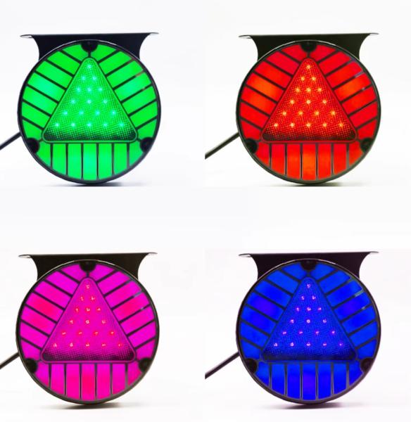 Quality New truck 12v24v motorbike pilot dazzle colour high brightness waterproof LED for sale