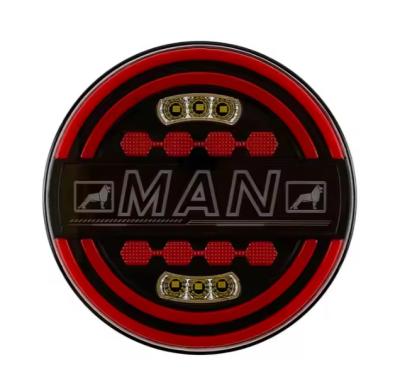 China Factory High Quality 4 Inch LED Round Trailer Tail Lights Flowing Lights Rear Lamps Truck Lights With Sequential Indicators for sale