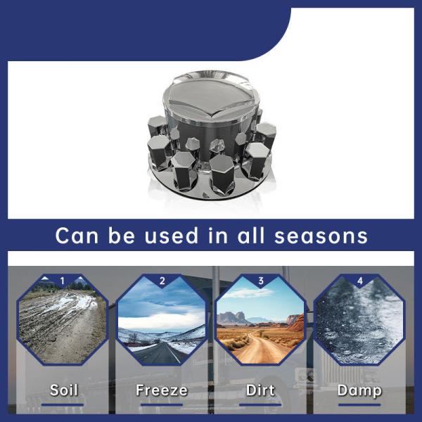Quality Chrome Truck Axle Cover Kit 33mm 32mm ABS Plating Truck Wheel Cover Truck Parts for sale