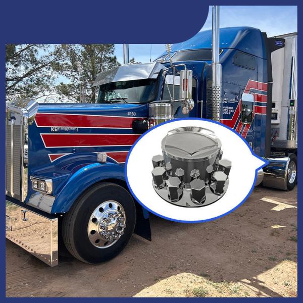 Quality Chrome Truck Axle Cover Kit 33mm 32mm ABS Plating Truck Wheel Cover Truck Parts for sale
