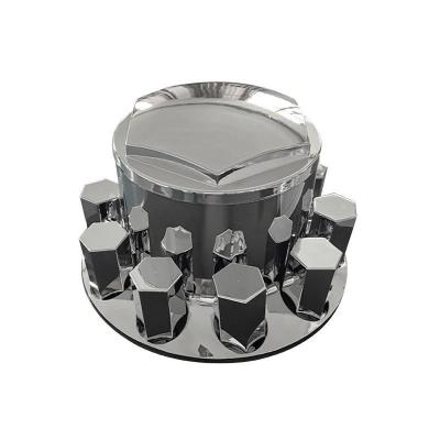 China Chrome Truck Axle Cover Kit 33mm 32mm ABS Plating Truck Wheel Cover Truck Parts for sale