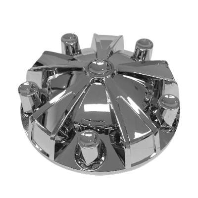 China Custom Chrome Removable Hub Caps Cover Kit 33mm 32mm Front Rear Semi Truck Wheel Axle Covers for sale