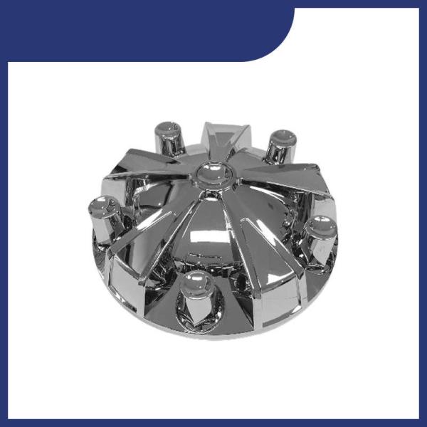 Quality Custom Chrome Removable Hub Caps Cover Kit 33mm 32mm Front Rear Semi Truck Wheel for sale