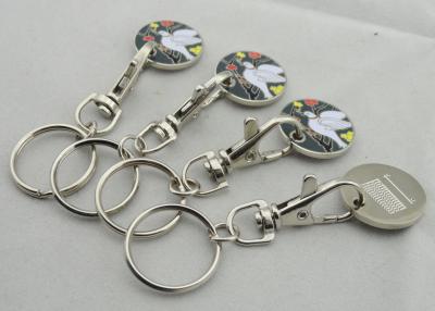 Cina Moneta del carrello dello smalto di Animel, monete del carrello di acquisto del ferro con la catena molle e chiave in vendita