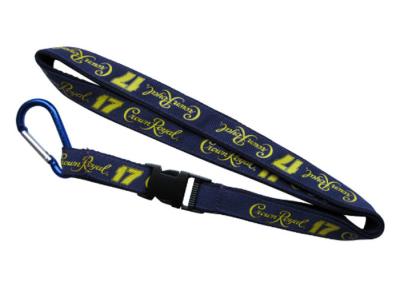 China Silk Screen Printing Promotional Lanyards, Custom Neck Lanyards With Carbiner And Safety Break Away Clip for sale