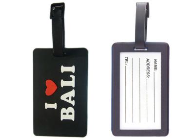 Amo il silicio di Bali/delicatamente etichetta dei bagagli su misura PVC con il doppio ho parteggiato