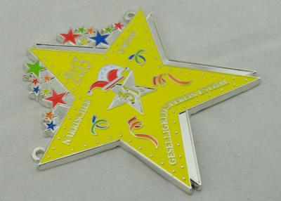 Китай Желтое медаль эмали клоуна, плакировка никеля, медали 95mm для школ продается
