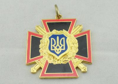 Китай Медаль эмали Sward креста сплава цинка, имитационная трудная эмаль, плакировка золота продается