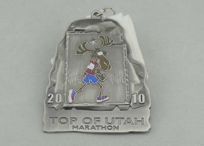 China Medallas de la cinta del Triathlon del lago Arcada, media medalla del maratón con la cinta corta en venta