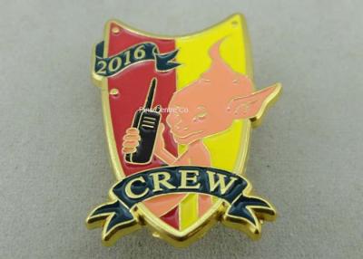 China Crachás militares macios do Pin do exército do Pin/polícia do esmalte do metal do chapeamento de ouro 3D à venda