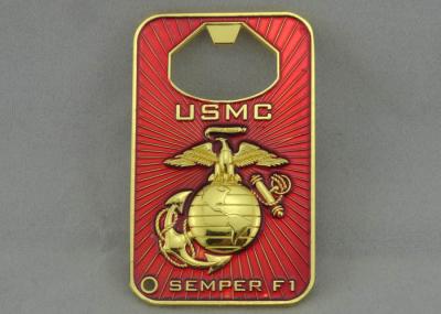 Le métal Enamelpersonalized doux invente l'usmc avec le placage à l'or d'ouvreur et de bouteille
