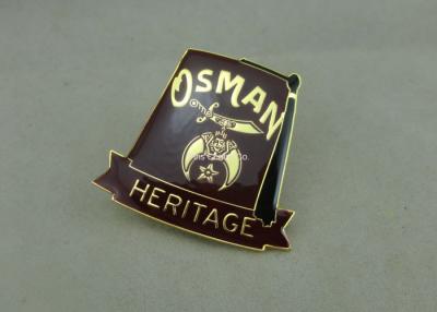 China Synthetic Military Emblem Brass Soft Enamel Pin Die Stamped Custom Shape for sale