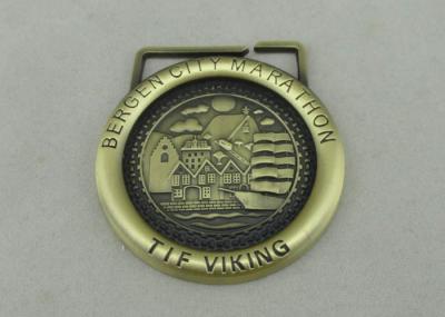 China Marathonmatrijs Gegoten Medailles door Zinklegering, Antiek Gouden 3D Plateren Te koop