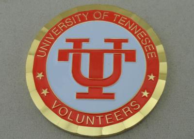 Gold Plating University of Tennesee Personalized Coins by Brass Material 2.0 Inch