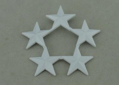 China 3 Stars Award Badges Zinc Alloy Spray With White 2.5 inch for sale
