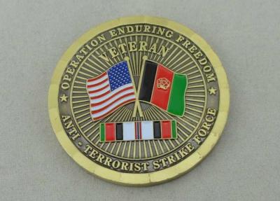 China Anti-Terrorist Strike Force Personalized Coin, Soft Enamel, Antique Brass, Copper Stamped for sale