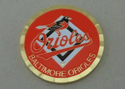 Cina Moneta a 2.0 pollici del metallo di Baltimore Orioles di doratura da ottone timbrato in vendita
