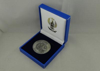 Cina I militari del contenitore di velluto hanno personalizzato le monete, 3D in lega di zinco placcatura d'argento dell'oggetto d'antiquariato e della pressofusione in vendita