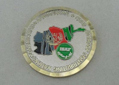 Cina Due toni che placcano lo smalto molle della moneta d'ottone militare di ISAF a 1.75 pollici in vendita