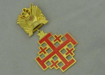 China 3D Gold Custom Medal Awards , Zinc Alloy Synthetic Enamel Medal for sale