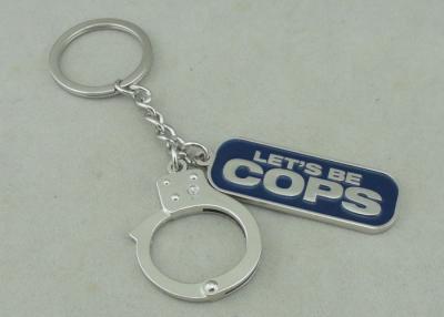 Cina Smalto molle in lega di zinco promozionale di Keychain dei poliziotti con argento 42 millimetri in vendita