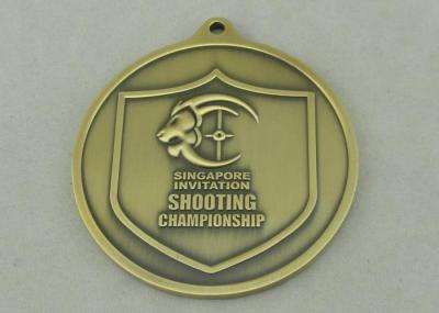 China 3D Antique Gold Champion Medal Die Casting For Shooting Sports for sale
