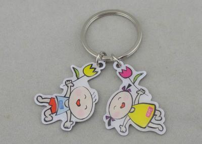 Cina Stampa offset promozionale di Keychain dell'acciaio inossidabile con la placcatura d'argento in vendita