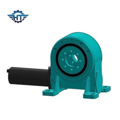 China Enclosed Housing IP66 Worm Gear Slew Drive With 24V DC Motors For Solar Tracking System for sale