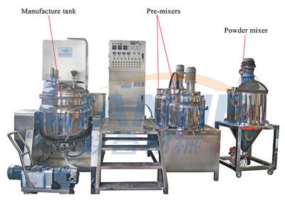 China Zahnpasta-Herstellungs-Ausrüstung ISO 300L, kosmetische Herstellungsmaschine SUS316L zu verkaufen