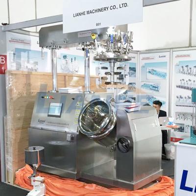 Cina tipo di sollevamento idraulico dell'alto del taglio di vuoto 100L miscelatore dell'emulsionante inossidabile in vendita