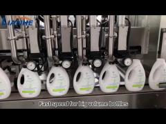 6 Nozzles Liquid Soap Shampoo Dishwashing Filling Machine Production Line