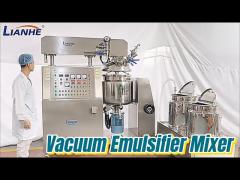 Stainless Steel Vacuum Emulsifier Mixer 65RPM With Hydraylic Lifting System