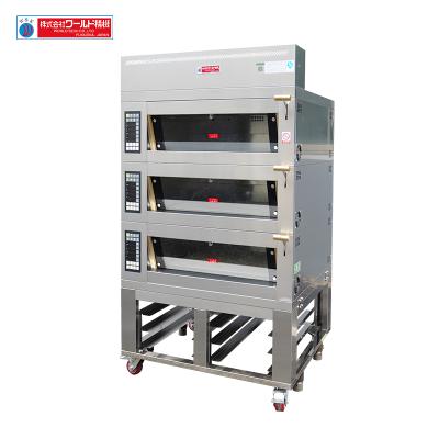 China Europe Type Commercial Deck Oven with 3 Deck 3 Tray Electric Fired for Bread Baking for sale