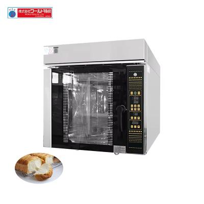 China Stainless Steel Rotating Convection Oven 9.8kw Commercial Rotary Oven With Steamer for sale