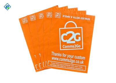 China Orange Poly Mailers Mailer Bags with Dual Seals glue for sale